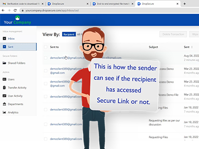 How to view Link Accessed Details information | DropSecure